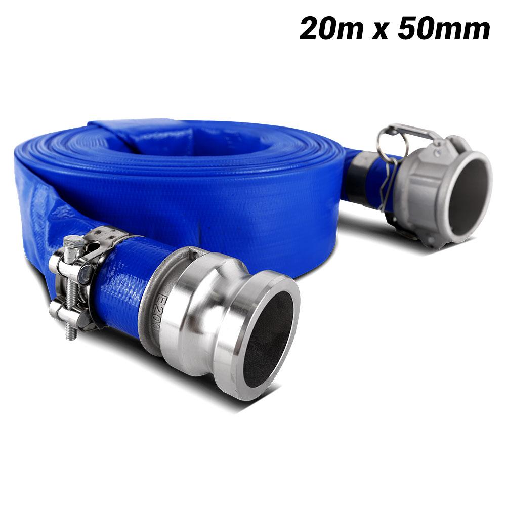 20m x 50mm (2") Lay Flat Hose with Fittings – Superior Access Hire